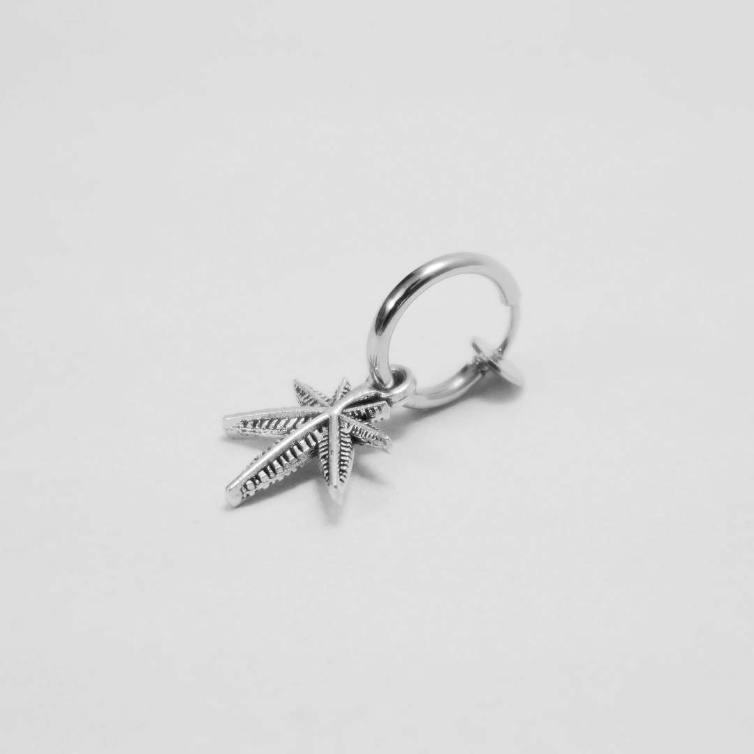 Non-pierced earring for men- Cannabis Hoop - Tanva